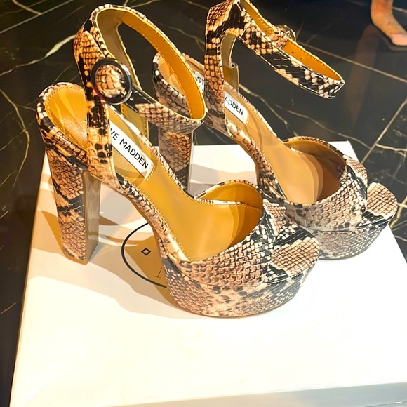 Shoes | Steve Madden Snake Heels | Poshmark